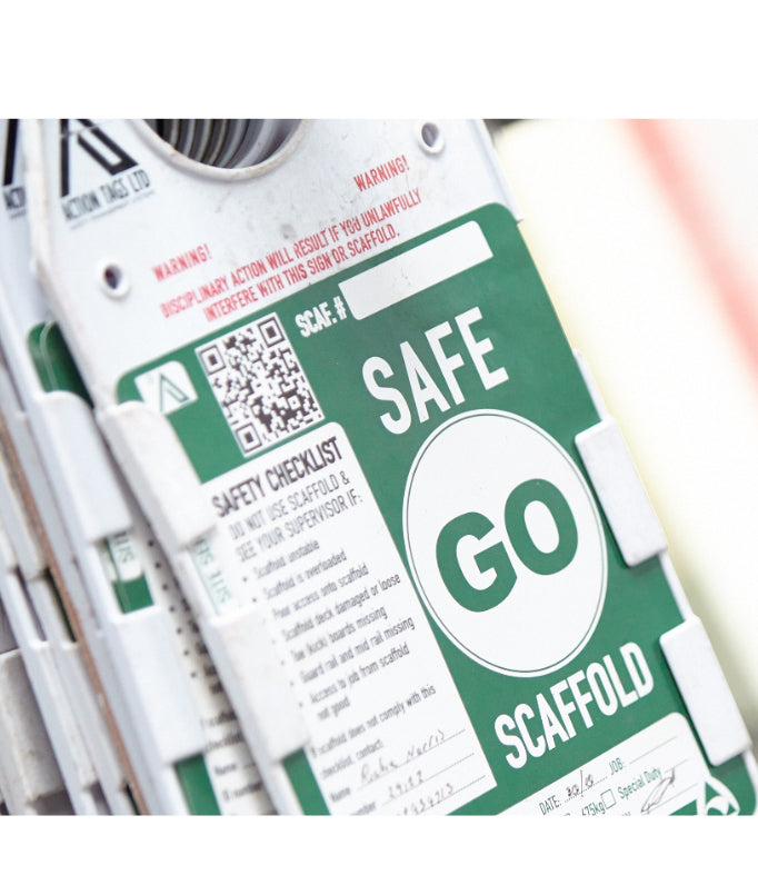 Action Tags | Safety Management Systems - Scaffold Signage