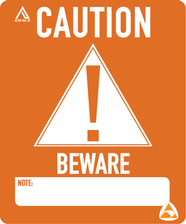 Beware (Pack of 10) – Action Tags