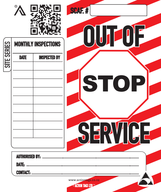Out of Service Warning Tags (Pack of 25) – Action Tags